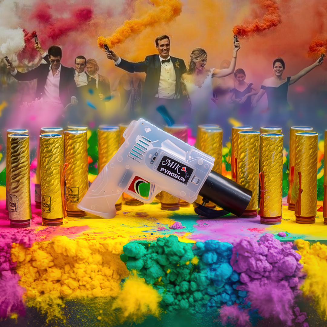 Cold Pyro Gun with 6 Pcs Color refill shots – Partyparagon